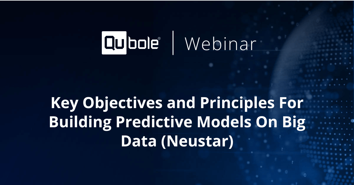 Key Objectives and Principles For Building Predictive Models On Big ...